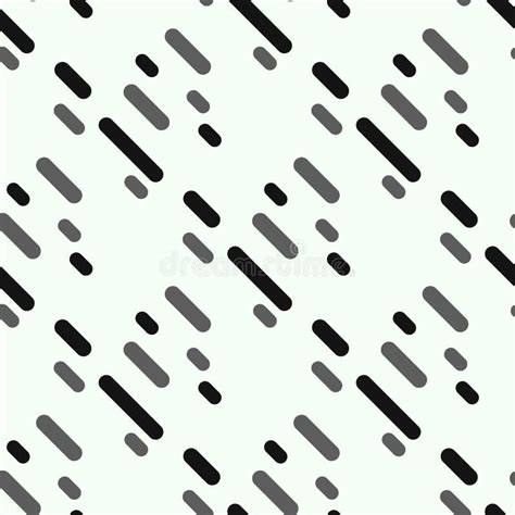 Vector Seamless Black And White Irregular Rounded Lines Halftone Transition Abstract Background