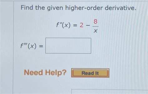 Solved Find The Given Higher Order