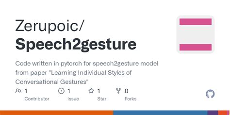 Github Zerupoicspeech2gesture Code Written In Pytorch For