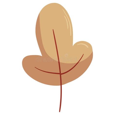 Autumn Forest Beige Leaf Illustration Stock Vector Illustration Of