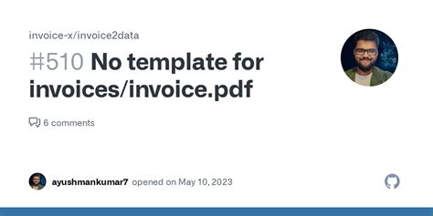 No Template For Invoicesinvoicepdf · Issue 510 · Invoice Xinvoice2data · Github