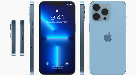 Apple Iphone 13 Pro Sierra Blue 3d Model 19 3ds Blend C4d Fbx Max Ma Lxo Obj Free3d