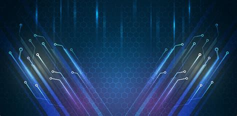 하이테크 디지털 기술 및 엔지니어링 개념 다각형이있는 넓은 공상 과학 템플릿 푸른 배경에 추상 육각 과학 0명에 대한 스톡 벡터 아트 및 기타 이미지 Istock