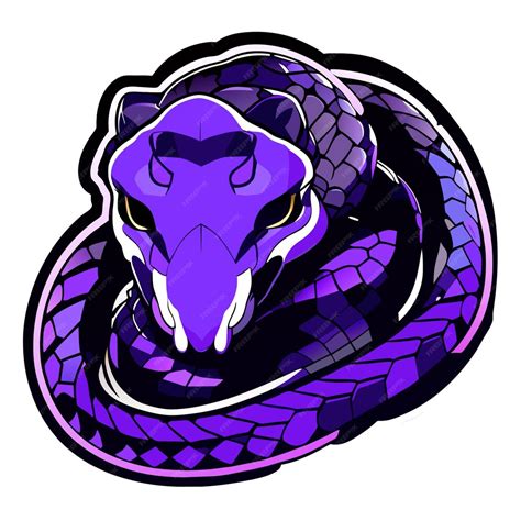 Premium Vector Amethystine Scrub Python Sticker Illustration