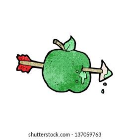Cartoon Arrow Through Apple Stock Vector Royalty Free 116748544 Shutterstock