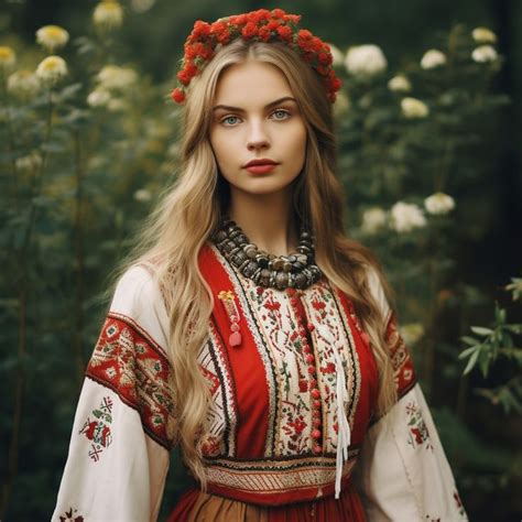 Девушка в русском костюме от нейросети Русская мода Фольклорный стиль Этнические наряды