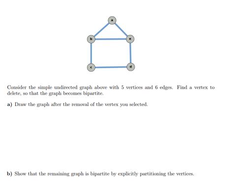Solved Consider The Simple Undirected Graph Above With 5