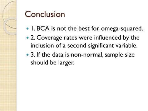 Ppt A Comparison Of Methods For Estimating Confidence Intervals For Omega Squared Effect Size