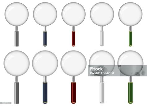 흰색 배경에 격리 된 돋보기 벡터 디자인 일러스트레이션 돋보기 광학 기기에 대한 스톡 벡터 아트 및 기타 이미지 돋보기 광학 기기 루페 컷아웃 Istock