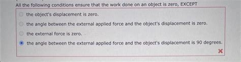 Solved The Object S Displacement Is Zero The Angle Between Chegg