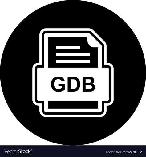 Gdb File Document Icon Royalty Free Vector Image