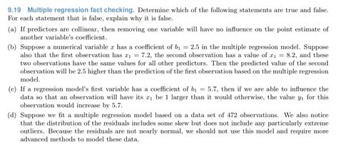 solved 9 19 multiple regression fact checking determine