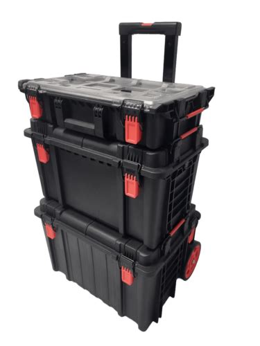 Challenger Pro Stack Modular Tool Box Set On Wheels Diy Organiser Ebay Uk