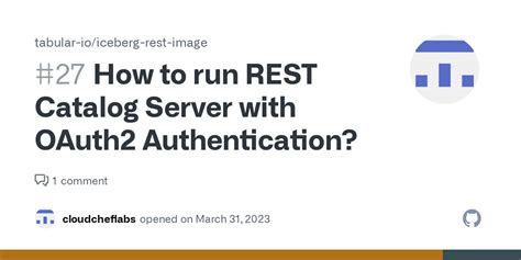 How To Run REST Catalog Server With OAuth2 Authentication Issue 27