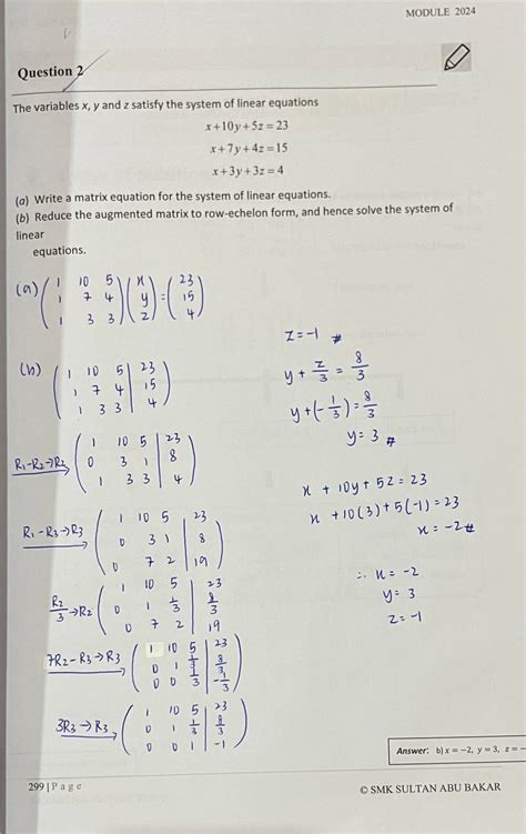Gaussian Elimination