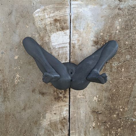 Sexy Wall Hook Open Legs Girl Nude Vagina Hot Bra Stand Matte Black Home Decor Sex Room Nude