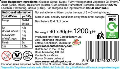 Tango Blue Raspberry ® Chewbies ® 12 X 40 X 30g Por 37