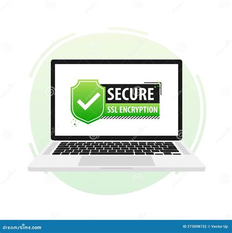 Secure Connection Ssl Shield Protected Certificate Privacy Icon Stock Vector