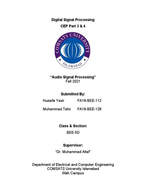 Dsp Cep Part3and4 Pdf Filter Signal Processing Digital Signal