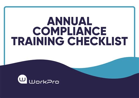 Annual Compliance Training Checklist Workpro