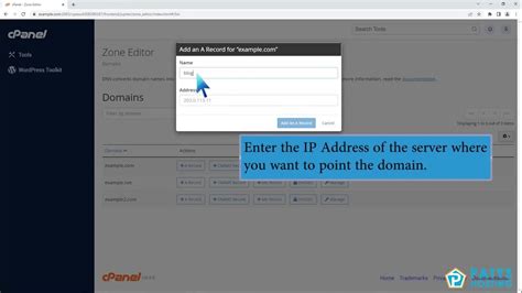 how to add a record in cpanel using dns zone editor with patys hosting