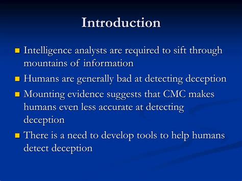 Ppt Detecting Deception Through Linguistic Analysis Powerpoint