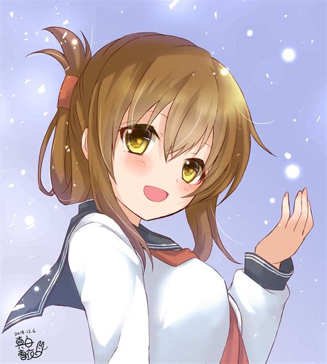 Safebooru 0yukiya0 1girl Artist Logo Black Sailor Collar Brown Hair