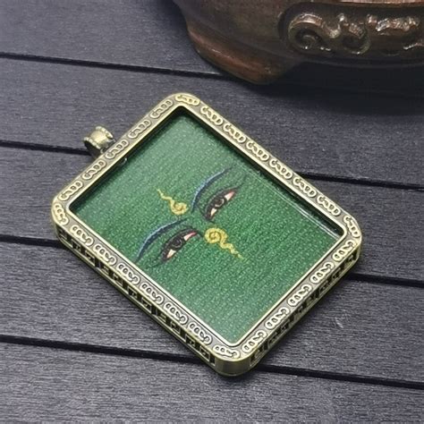 随身佛眼嘎乌盒挂坠绿度母般若法眼唐卡布艺画芯西藏小唐卡吊坠 阿里巴巴