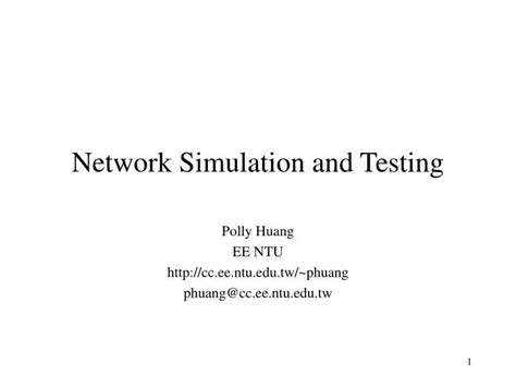 PPT Network Simulation And Testing PowerPoint Presentation Free Download ID 5285290