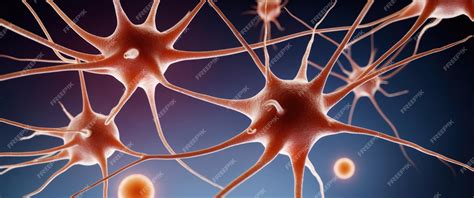 Neurons With Long Dendrites Connecting Illustrating Complex Neural