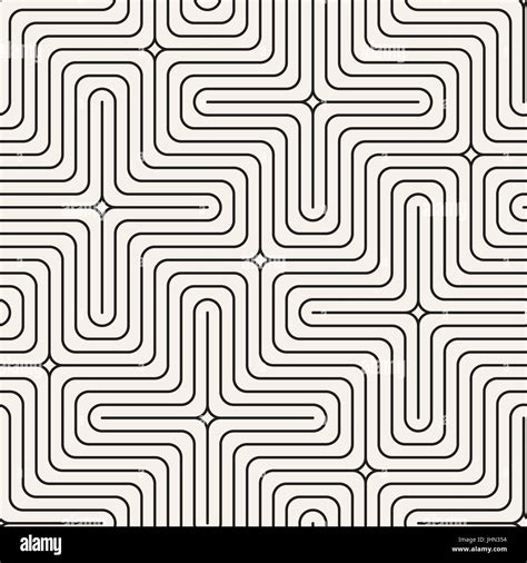 Vector Seamless Black And White Lines Pattern Abstract Background
