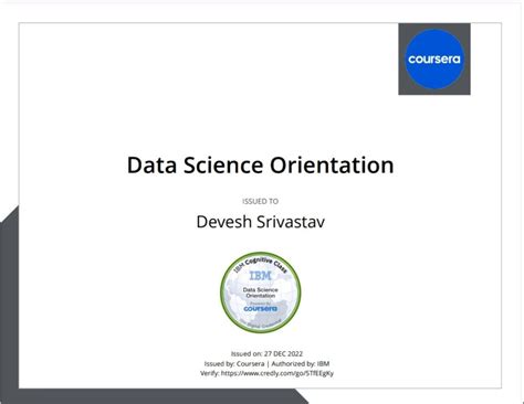 Devesh Srivastav On Linkedin View My Data Science Orientation Badge From Ibm Coursera