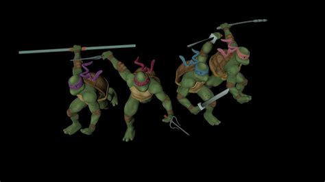 Artstation Tmnt On Action Pose Game Assets