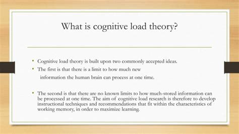 Cognitive Load Slide Pptx