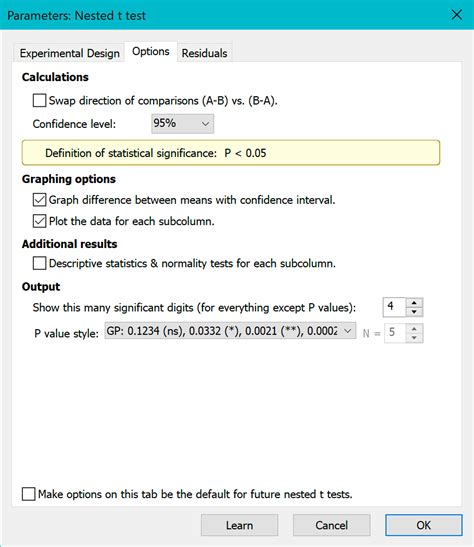 graphpad prism 8 statistics guide how to nested t test