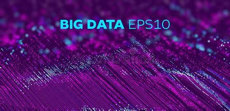 Bigdata Technology Background Big Data Tech Ai Background Geometric 3d Pattern Stock Vector