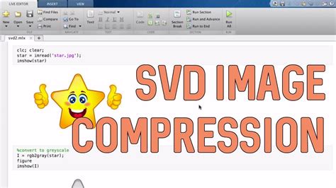 Image Compression Using Svd In Matlab Greyscale Youtube