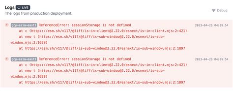 Deno Deploy Throwing Sessionstorage Is Not Defined Error · Issue 1133