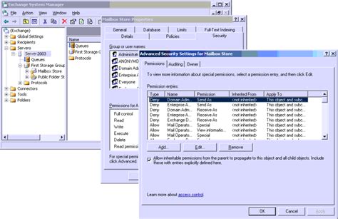 Enable Access Control List Acl Inheritance