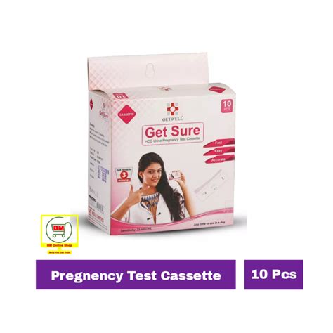 10 Pcs Get Sure Pregnancy Test Cassette Device Kit Urine Hcg Check