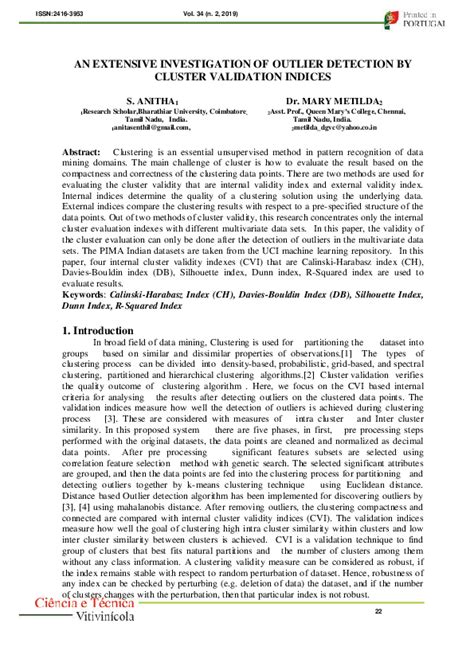 pdf an extensive investigation of outlier detection by cluster