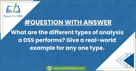 What Are The Different Types Of Analysis A Dss Performs