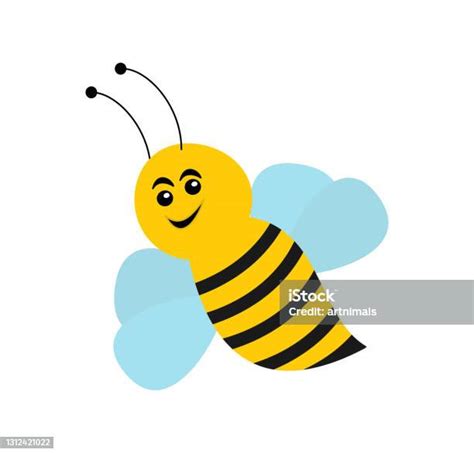 꽃을 향해 날아다니는 미소 짓는 노란색과 검은 꿀벌 일러스트 꿀에 대한 스톡 벡터 아트 및 기타 이미지 꿀 0명 고독 부정적인 감정 표현 Istock