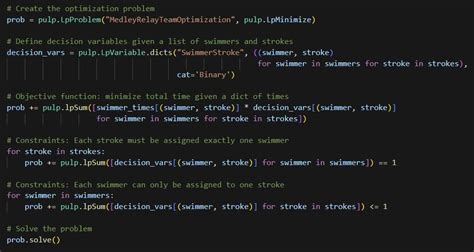 Evan Wimpey On Linkedin Pulp Python Optimization Swimming