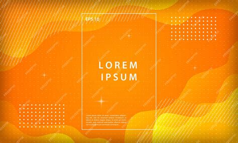 Premium Vector Modern Abstract Orange Liquid Gradient Color Background With Dynamic Geometric