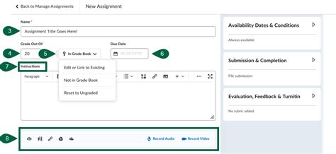 Creating An Assignment