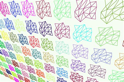 Color Abstract Triangle Strip Pattern Generative Art Background Vector