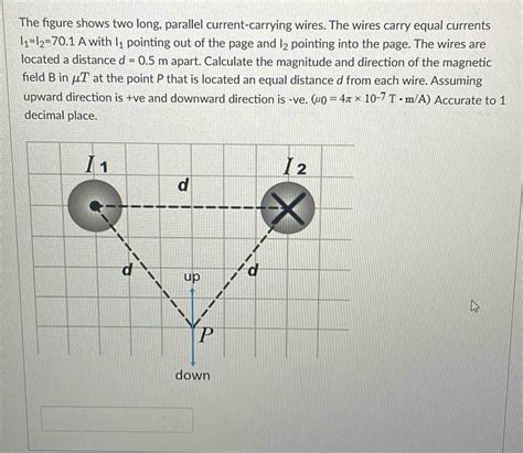 Solved The Figure Shows Two Long Parallel Current Carrying Wires The Wires Carry Equal