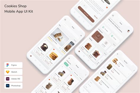 Cookies Shop Mobile App Ui Kit Graphic By Betush · Creative Fabrica