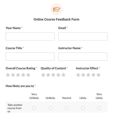 Customizable Product Feedback Form Template